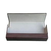 China Customized glasses sunglasses leather folding cases box folding triangle custom Luxury glasses sunglasses case packing for sale