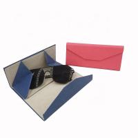 China Triangle Foldable Eyeglass Case Spectacles Box Safe Closure And Easy Opening for sale
