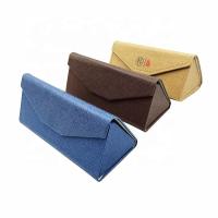 China Triangle Foldable Eyeglass Case Spectacles Box Safe Closure And Easy Opening for sale