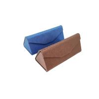 China Triangle Foldable Eyeglass Case Spectacles Box Safe Closure And Easy Opening for sale