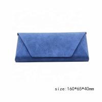 China Women And Men Folding Optical Glasses Case Suede Glasses Case Personalized for sale