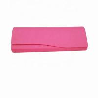China Lightweight Handmade PU Leather Foldable Eyeglass Case Wear Resistance for sale