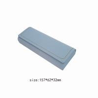 China Custom Made PU Hardshell Glasses Case Eyewear Packaging 157mm Length for sale