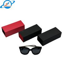 China Pressure Resistant Folding Leather Sunglasses Case With Silk Screen Logo for sale