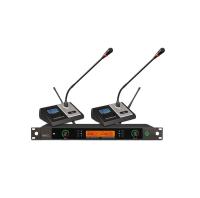 China 90dB Dual Channel UHF Wireless Conference Microphone System with 200 Channels and 80m Range for Professional Audio for sale