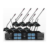 China Digital LCD Conference Microphone System with 12dBuV Sensitivity and 100dB Dynamic Range - 8 Channel UHF Wireless for sale