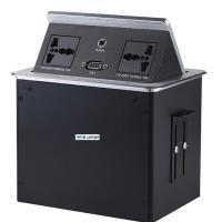 China NWS-SH307D Sliding Tabletop Pop Up Electrical Outlet with 110V-240V Universal Power, USB Socket, and 175mm x 130mm Panel Size for sale