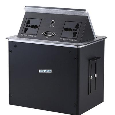 China NWS-SH307D Sliding Tabletop Pop Up Electrical Outlet with 110V-240V Universal Power, USB Socket, and 175mm x 130mm Panel Size for sale
