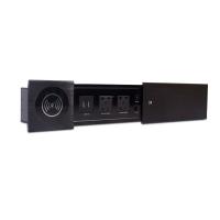 China Aluminum Tabletop Power Socket Tower with 2 Power + 2 USB Charger + HDMI 100x280mm CD-07 Model for sale