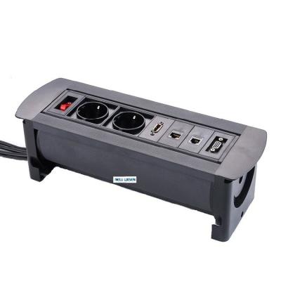 China NWS-SE003 Tabletop Socket 110V-240V 10A with Network, Telephone, DP and VGA Ports 368x110x103mm for sale