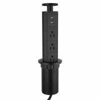 China 2.5in Retractable Power Strip with 3 AC Outlets and 2 USB Ports - 6ft Cord UL Listed for Kitchen Countertops for sale