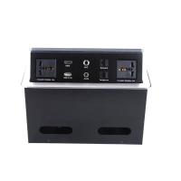 China Desktop RJ45 Pop-Up Counter Outlet 10A Power Socket with HDMI and USB Charger - 254mm x 120mm Panel for sale