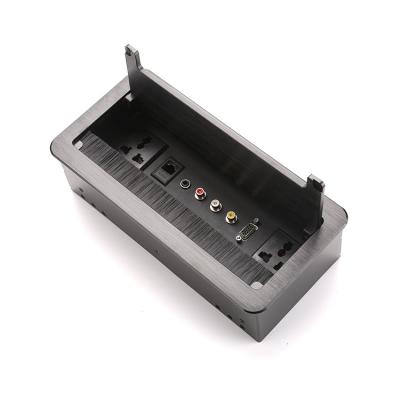 China Aluminum Conference Table Recessed Power Strip with USB, Network & HDMI Ports - 254x117mm Cutout for sale