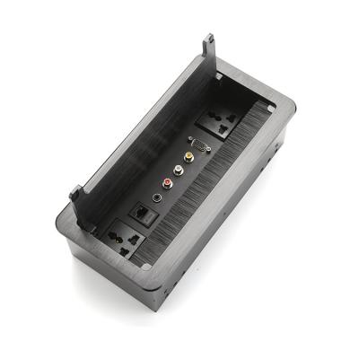 China NWS Recessed Power Bar Conference Table Socket 254x117mm with Dual Power, Network, USB & HDMI Ports for sale