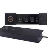 China Universal Aluminum Alloy Sliding Outlet Power Socket for Office Conference Tables - 220V AC Compatible for sale