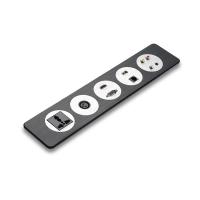 China NWS-SAL705A Flush Mounted Power Grommet for Office Desks - 370mm × 80mm Panel with European Oxidation Finish for sale
