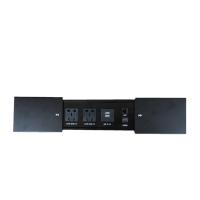 China ODM Office Desk Sliding Socket 100x280mm with 2 Power 2 USB HDMI Phone Ports 230V Grounding for sale
