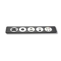 China NWS-SAL705A Tabletop Power Socket with Wireless Charging - 370mm x 80mm Aluminum Alloy Office Desk Panel for sale