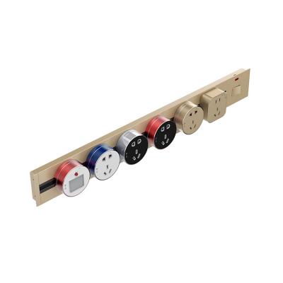 China 1.5M Kitchen Office Power Socket Rail Track with 7 Ports USB A Output and Electrical Outlets for sale