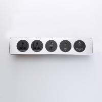 China Universal Recessed Desktop Power Module with 335mm×71mm Cutout, 7-Port Connectivity Including USB Fast Charge and HDMI for sale