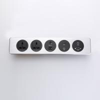 China NWS-SAL705A Electrical Extension Flush Desk Socket with USB - 335mm x 71mm Hole Size, Aluminum Alloy Construction for sale