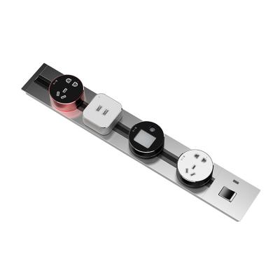 China 60CM 3-Gang Power Track Socket with WiFi and Standard Grounding for Recessed and Surface Mount Installation for sale