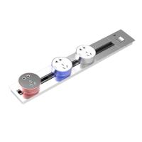China 8-Outlet Electrical Desk Grommet Power Rail Track System with Custom Colors for Office and Kitchen Applications for sale