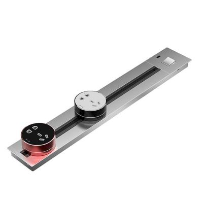 China 1.2M Concealed Power Track Socket System for Kitchen Countertops and Desk Outlet Connections with Universal Compatibility for sale