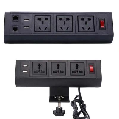China NWS-SCP2 Clamp Mounting Surge Protector Power Outlet 400mm × 80mm × 55mm with 220V Universal Socket for sale