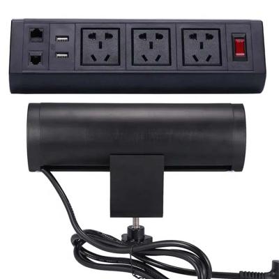 China NWS-SCP2 Multifunctional Office Desk Power Strip Clamp Socket - 400mm × 80mm Panel with 7-Port Configuration for sale