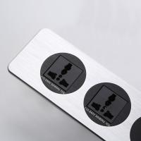 China Universal Retractable Power Desk Plug Socket 370x80mm Aluminum Alloy with HDMI USB VGA Audio Ports for sale