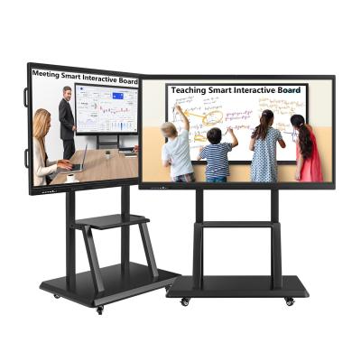 China Wall Mounted Or Floor Standing Interactive Whiteboards Including Intel I5 Processor and 350 Cd m2 Brightness Designed for Business Communication for sale