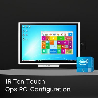 China IR Ten Touch Interactive Whiteboards featuring Intel I5 Processor Ops Pc Configuration alongside Maximum Power Consumption 240W supporting dynamic presentations and training sessions for sale