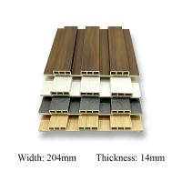 China Modern 3D Textured PVC Fluted Wall Panels Waterproof Fireproof Decorative Slat Cladding for Feature Wall Backgrounds for sale
