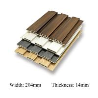 China Modern 3D Textured PVC Fluted Wall Panels Waterproof Fireproof Decorative Slat Cladding for Feature Wall Backgrounds for sale