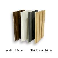 China Modern 3D Textured PVC Fluted Wall Panels Waterproof Fireproof Decorative Slat Cladding for Feature Wall Backgrounds for sale