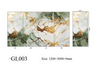 China UV 3D PVC Marble Sheet Embossed Waterproof Fireproof Luxury Glossy Interior Wall Panel Decor for sale