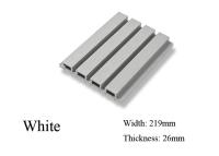 China WPC Outdoor Wall Panels 219x26mm Fluted Exterior Cladding Waterproof Weather-Resistant Villa Hotel for sale