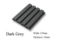 China WPC Outdoor Wall Panels 219x26mm Fluted Exterior Cladding Waterproof Weather-Resistant Villa Hotel for sale