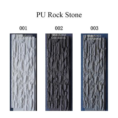 China Lightweight PU Stone Wall Panel Waterproof Fire Resistant 3D Rock Veneer Cladding for sale