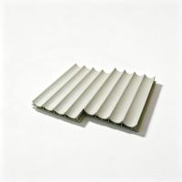 China Inner Arc Corrugated PVC Fluted Wall Panels 109x15mm Waterproof B1 Fire Retardant Cladding for Interior Feature Walls for sale