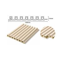 China Contemporary 3D Grooved PVC Fluted Wall Panels 149x14mm Decorative Cladding Waterproof Texture for Feature Wall Design for sale