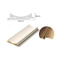 China Unique Arc Profile PVC Fluted Wall Panels 70x15mm 3D Wave Grooved Decorative Grille Easy DIY Interior Cladding for sale