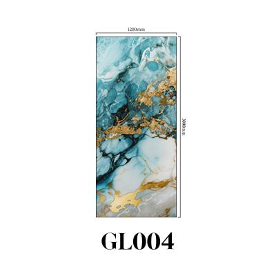 China PVC Marble Sheet Wall Panels 3D UV High Gloss Stone Grain Design for Living Room Decor for sale