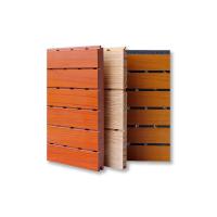 China Grooved Acoustic Panels NRC 0.85 High Density Sound Absorbing Wall Cladding for Restaurant for sale