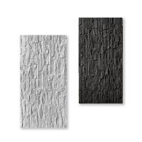 China Striped Rock Texture PU Stone Wall Cladding Panels Polyurethane Faux Veneer Waterproof for sale