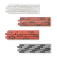 China PU Stone Faux Cultural Bricks Polyurethane 3D Background Wall Panel For Villa Garden for sale
