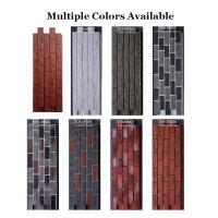 China PU Stone Faux Cultural Bricks Polyurethane 3D Background Wall Panel For Villa Garden for sale