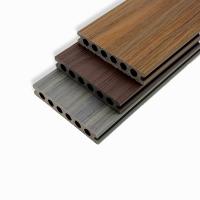 China 138x23mm WPC Outdoor Decking 3D Embossed Co Extrusion Waterproof Exterior Flooring Patio Garden for sale