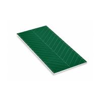 China Green Chevron Stone Plastic Composite Wall Panel Texture Waterproof Scratch Resistant Hotel Interior Decor for sale